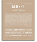 Albert | Name Art Print – Name Stories