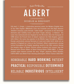 Albert | Name Art Print – Name Stories