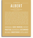 Albert | Name Art Print – Name Stories