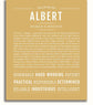 Albert Personalized Name Meaning Art Prints – Name Stories