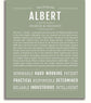 Albert Personalized Name Meaning Art Prints – Name Stories