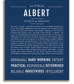 Albert | Name Art Print – Name Stories