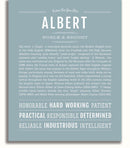 Albert Personalized Name Meaning Art Prints – Name Stories
