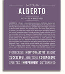 Alberto | Name Art Print – Name Stories