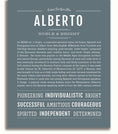 Alberto | Name Art Print – Name Stories