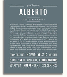 Alberto | Name Art Print – Name Stories