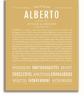 Alberto | Name Art Print – Name Stories