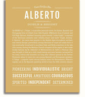 Alberto | Name Art Print – Name Stories