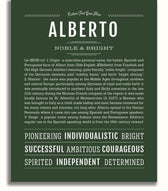 Alberto | Name Art Print – Name Stories