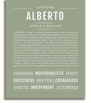 Alberto | Name Art Print – Name Stories