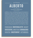 Alberto | Name Art Print – Name Stories