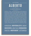 Alberto | Name Art Print – Name Stories