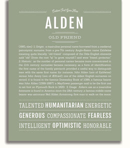 Alden (male) | Name Art Print – Name Stories
