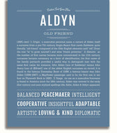 Aldyn | Name Art Print – Name Stories