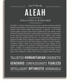 Aleah | Name Art Print – Name Stories
