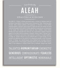 Aleah | Name Art Print – Name Stories