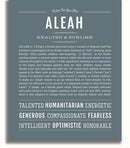 Aleah | Name Art Print – Name Stories
