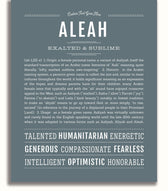 Aleah | Name Art Print – Name Stories