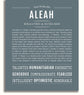 Aleah | Name Art Print – Name Stories