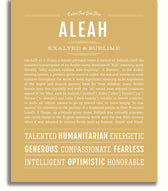Aleah | Name Art Print – Name Stories