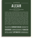 Aleah | Name Art Print – Name Stories