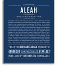 Aleah | Name Art Print – Name Stories