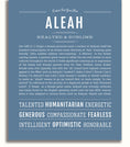 Aleah | Name Art Print – Name Stories