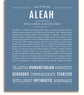 Aleah | Name Art Print – Name Stories
