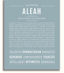 Aleah | Name Art Print – Name Stories