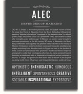 Alec | Name Art Print – Name Stories