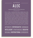 Alec | Name Art Print – Name Stories