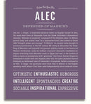 Alec | Name Art Print – Name Stories
