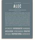 Alec | Name Art Print – Name Stories