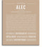 Alec | Name Art Print – Name Stories