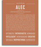 Alec | Name Art Print – Name Stories