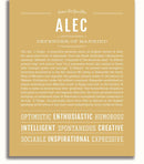 Alec | Name Art Print – Name Stories
