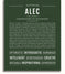 Alec | Name Art Print – Name Stories