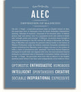 Alec | Name Art Print – Name Stories