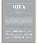 Alecia | Name Art Print – Name Stories