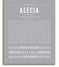 Alecia | Name Art Print – Name Stories