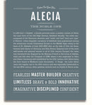 Alecia | Name Art Print - Personalized Custom Gifts – Name Stories