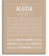 Alecia | Name Art Print - Personalized Custom Gifts – Name Stories