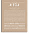 Alecia | Name Art Print – Name Stories