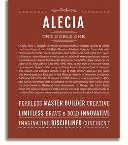 Alecia | Name Art Print – Name Stories