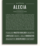 Alecia | Name Art Print – Name Stories
