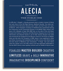 Alecia | Name Art Print - Personalized Custom Gifts – Name Stories