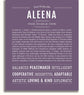 Aleena | Name Art Print – Name Stories