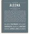 Aleena | Name Art Print – Name Stories