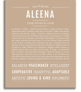 Aleena | Name Art Print – Name Stories