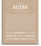 Aleena | Name Art Print – Name Stories